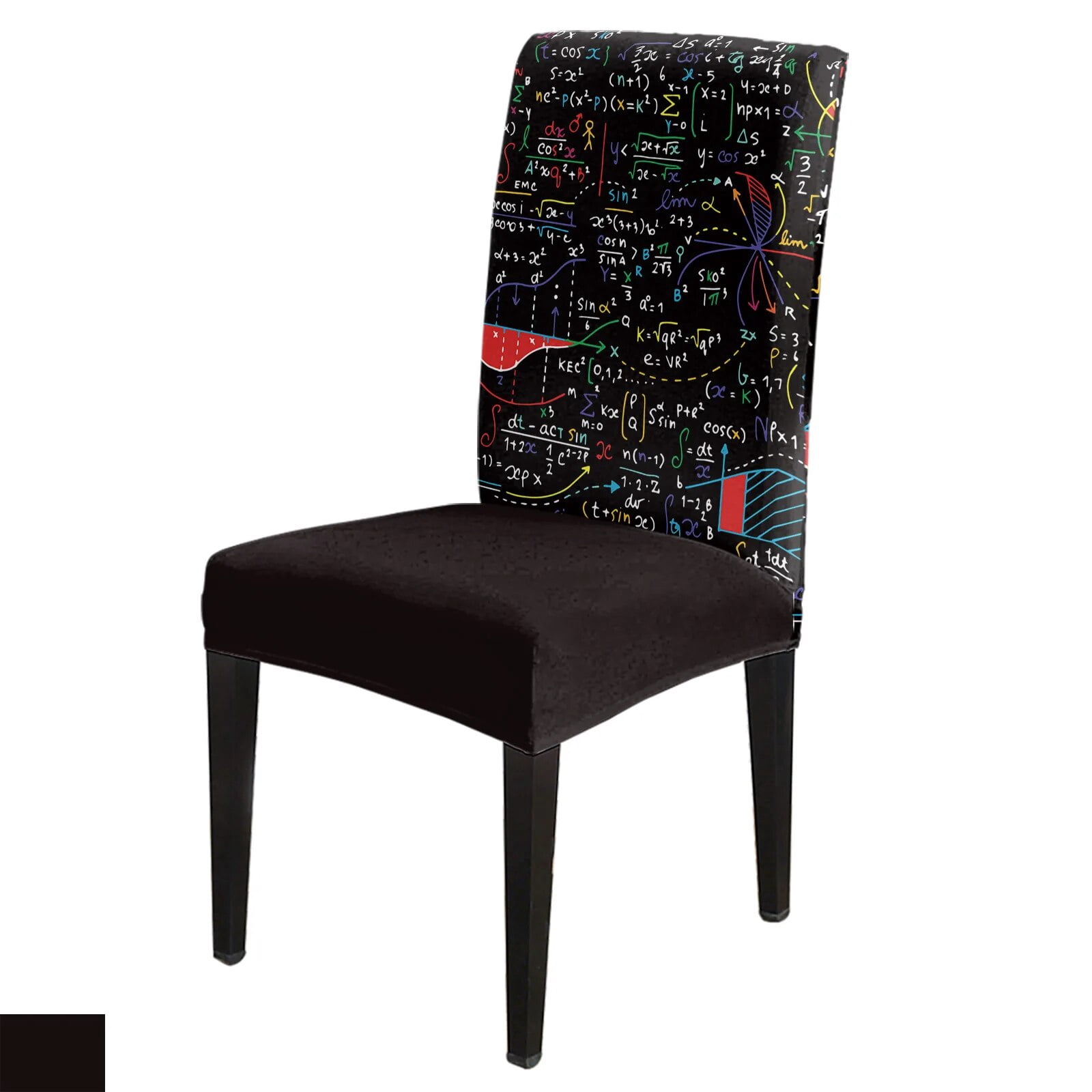 Mathematics Formula Chart Dining Chair Cover 6pcs Spandex Elastic Chair ...