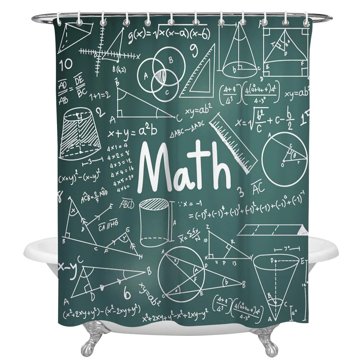 Mathematics Formula Chart Shower Curtains Waterproof Bath Curtains Home ...