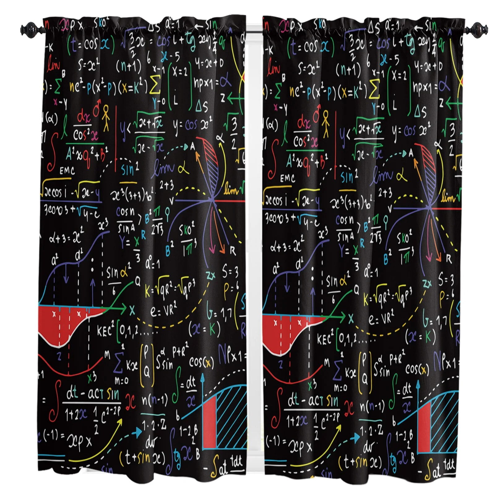 Mathematics Formula Chart Small Curtain Rod Pocket Short Curtains Half ...