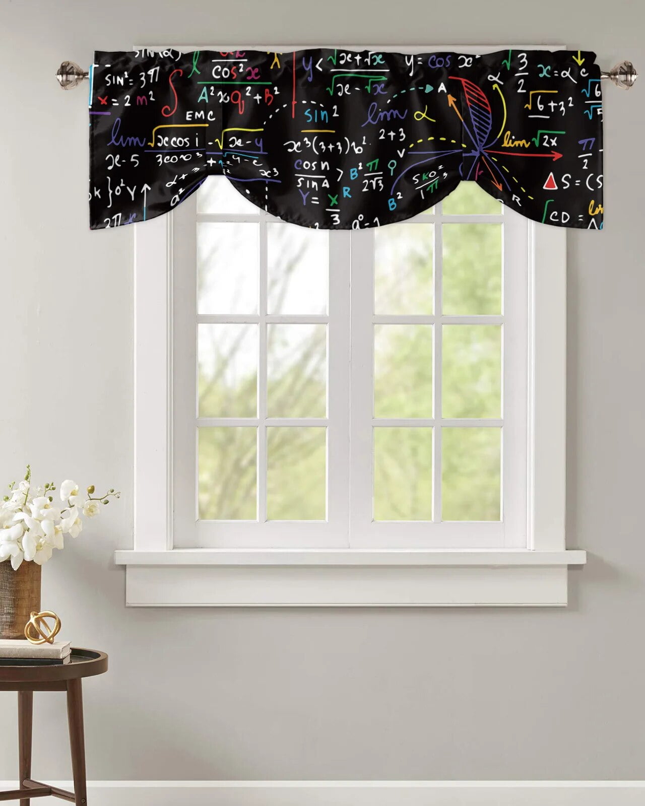 Mathematics Formula Chart Small Curtain Rod Pocket Short Curtains Home ...