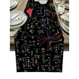 Mathematics Formula Chart Table Runner ration Home r Dinner Table ...