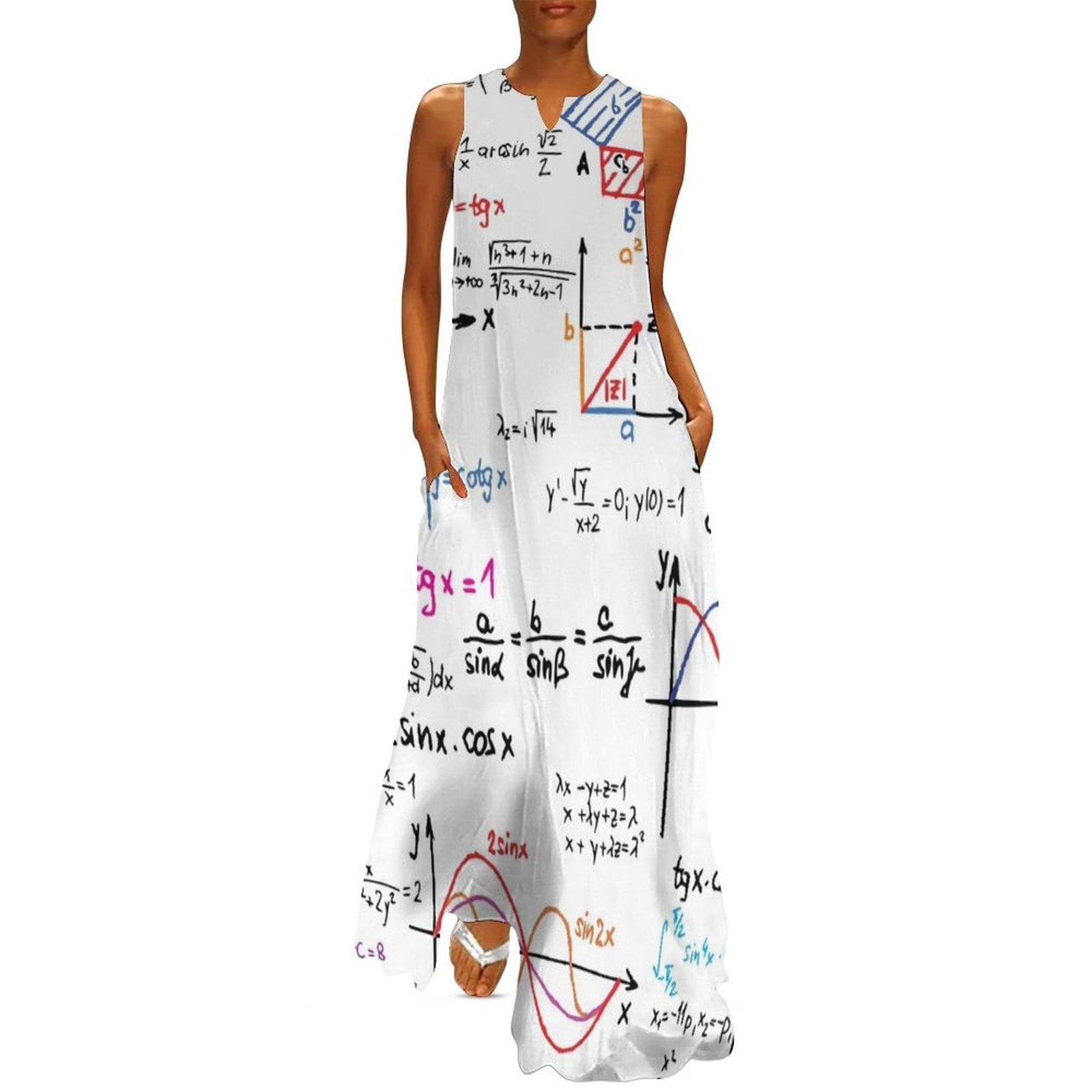 Mathematics Formulas Numbers Long Dress Dance dresses dress party night ...