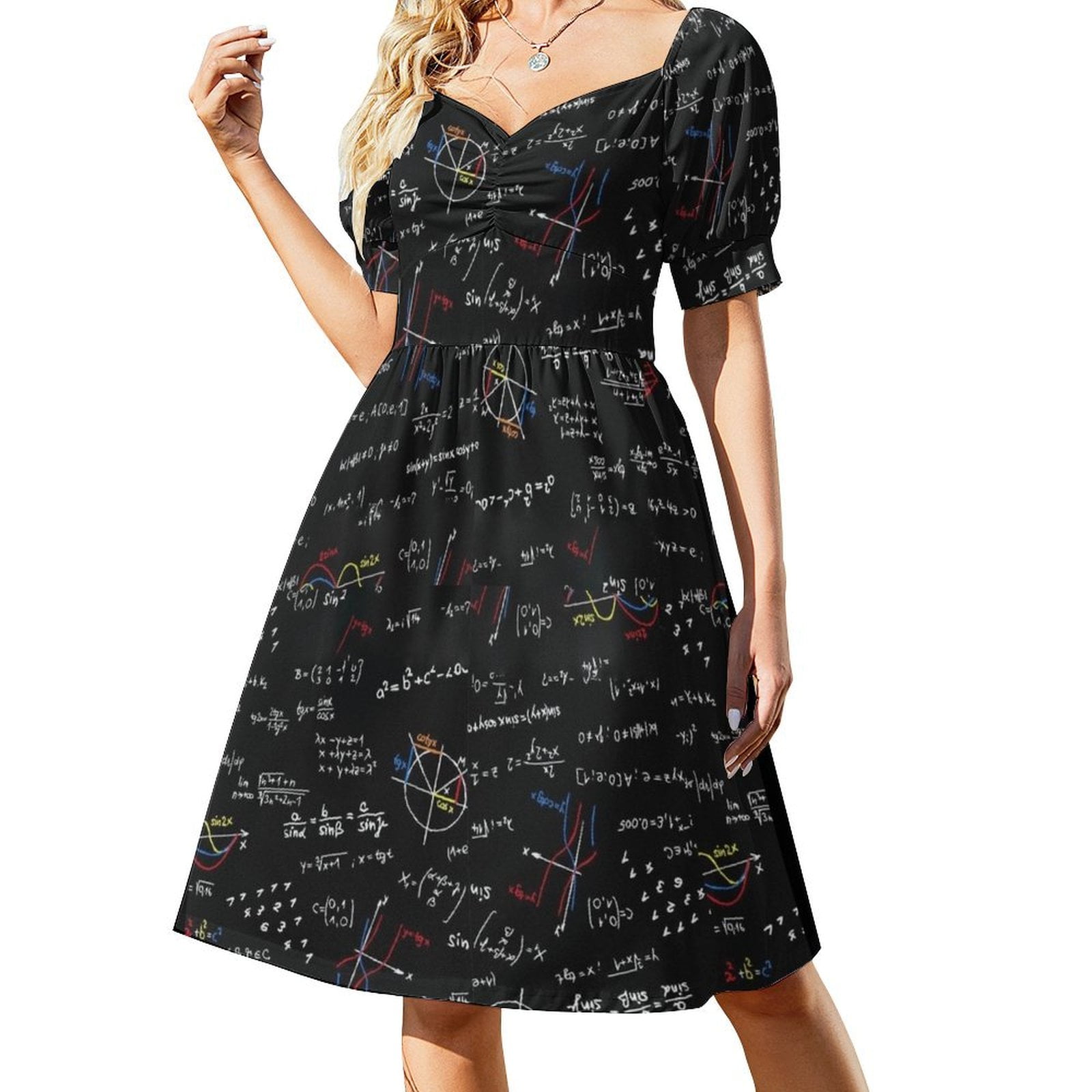 Mathematics Formulas Numbers Sleeveless Dress dresses summer luxury ...