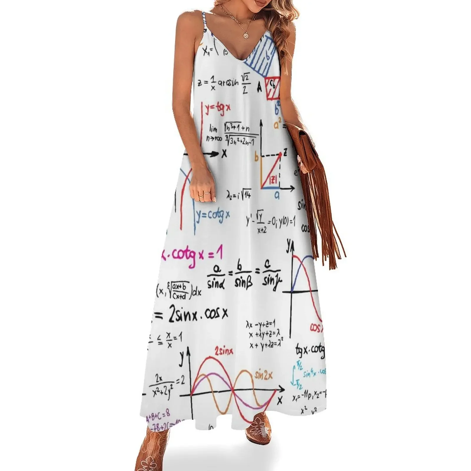 Mathematics Formulas Numbers Sleeveless Dress elegant guest wedding ...