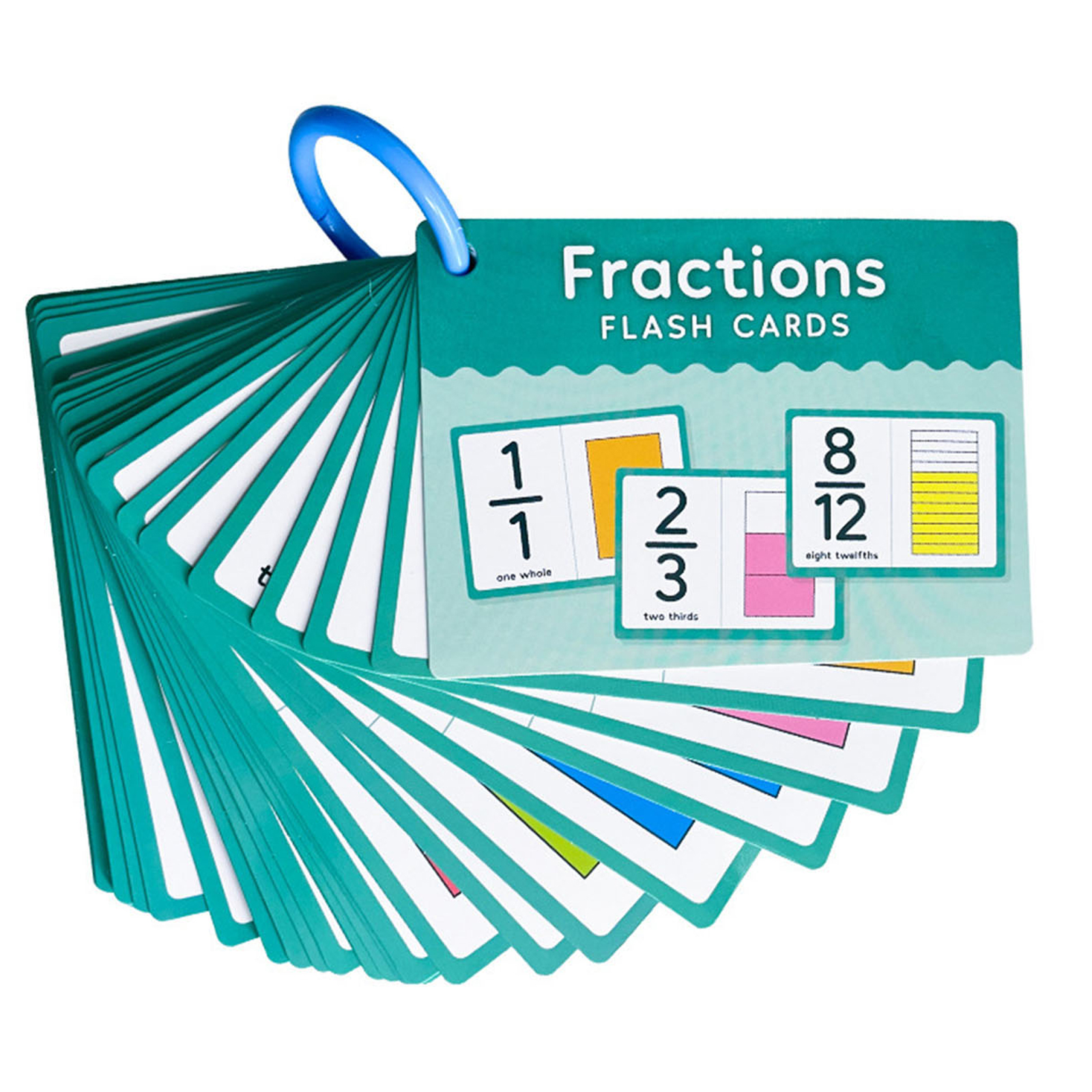 Mathematics Fraction Concepts Flashcards Paper Teaching Materials For ...
