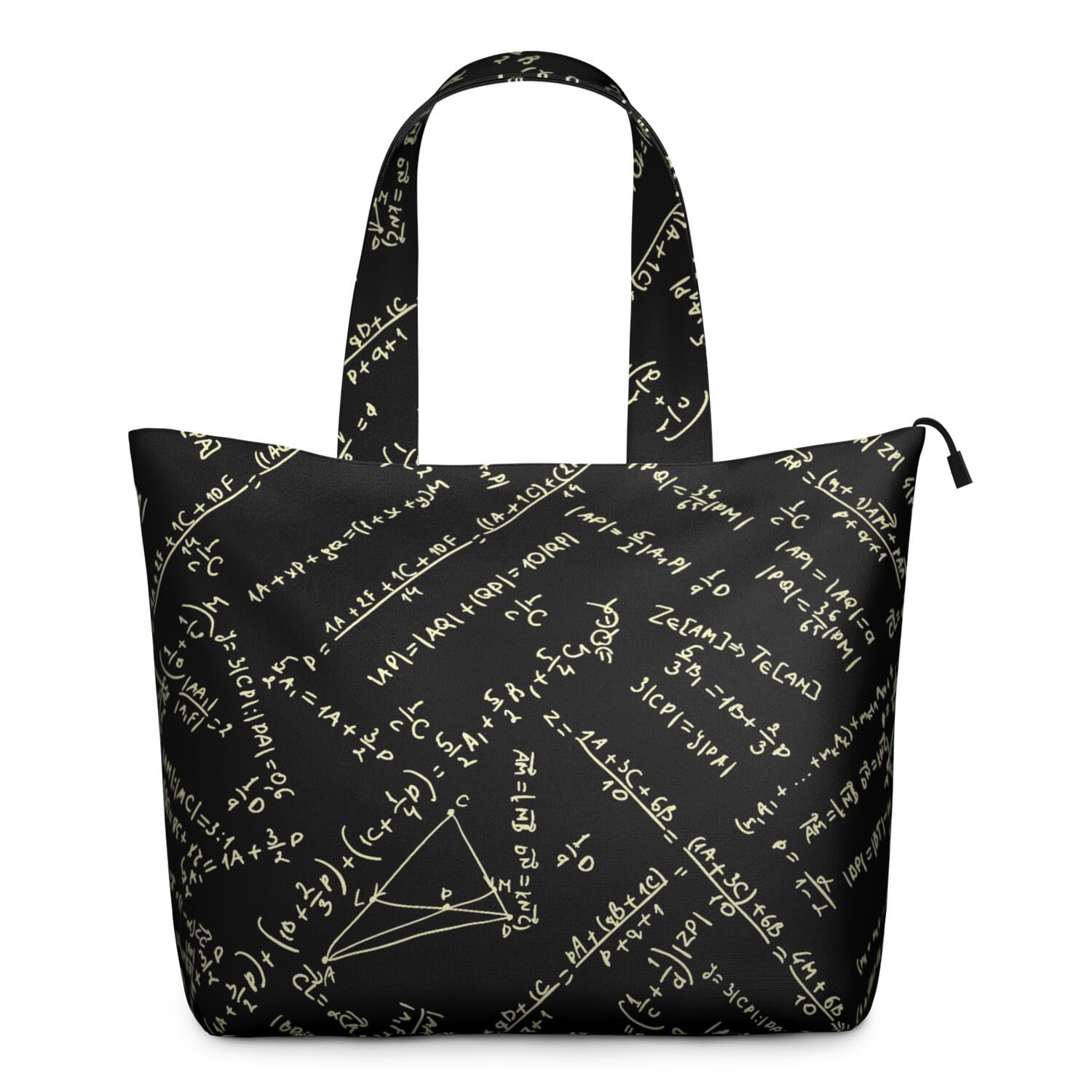 Mathematics Inspired Weekender Bag - Large Zippered Tote with ...