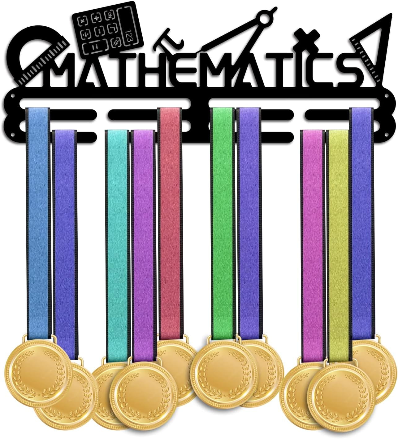 Mathematics Medal Hanger Display Study Theme Medal Holder Display ...