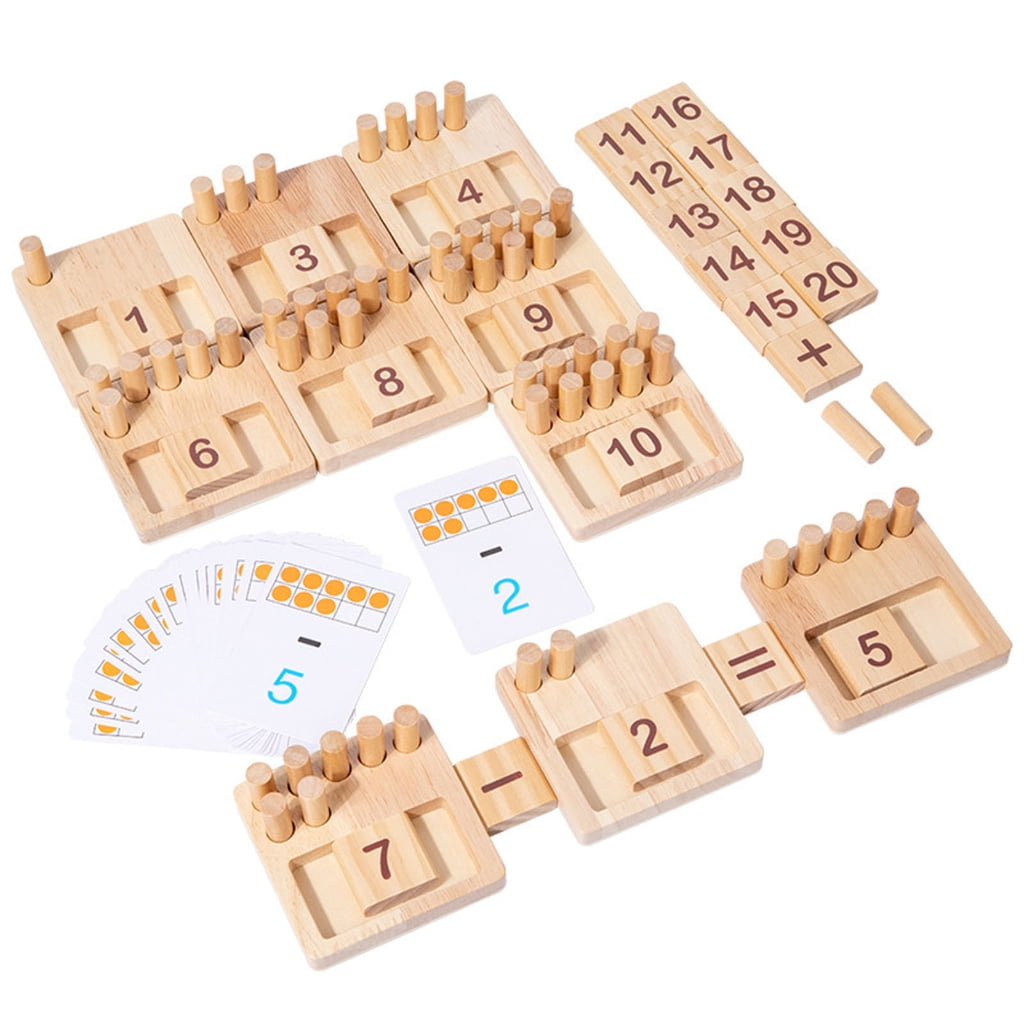 Mathematics Number Sorting Wooden Sticks Toy Brain Development Game ...