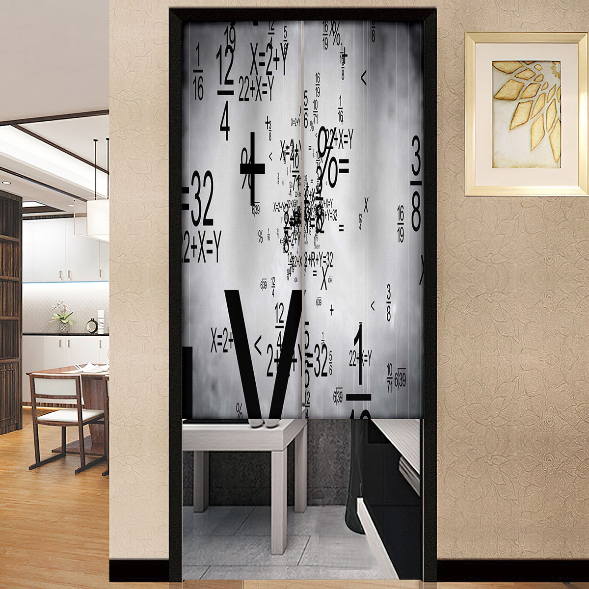 Mathematics Physics Formula Modern Door Curtains Partition Toilet for ...