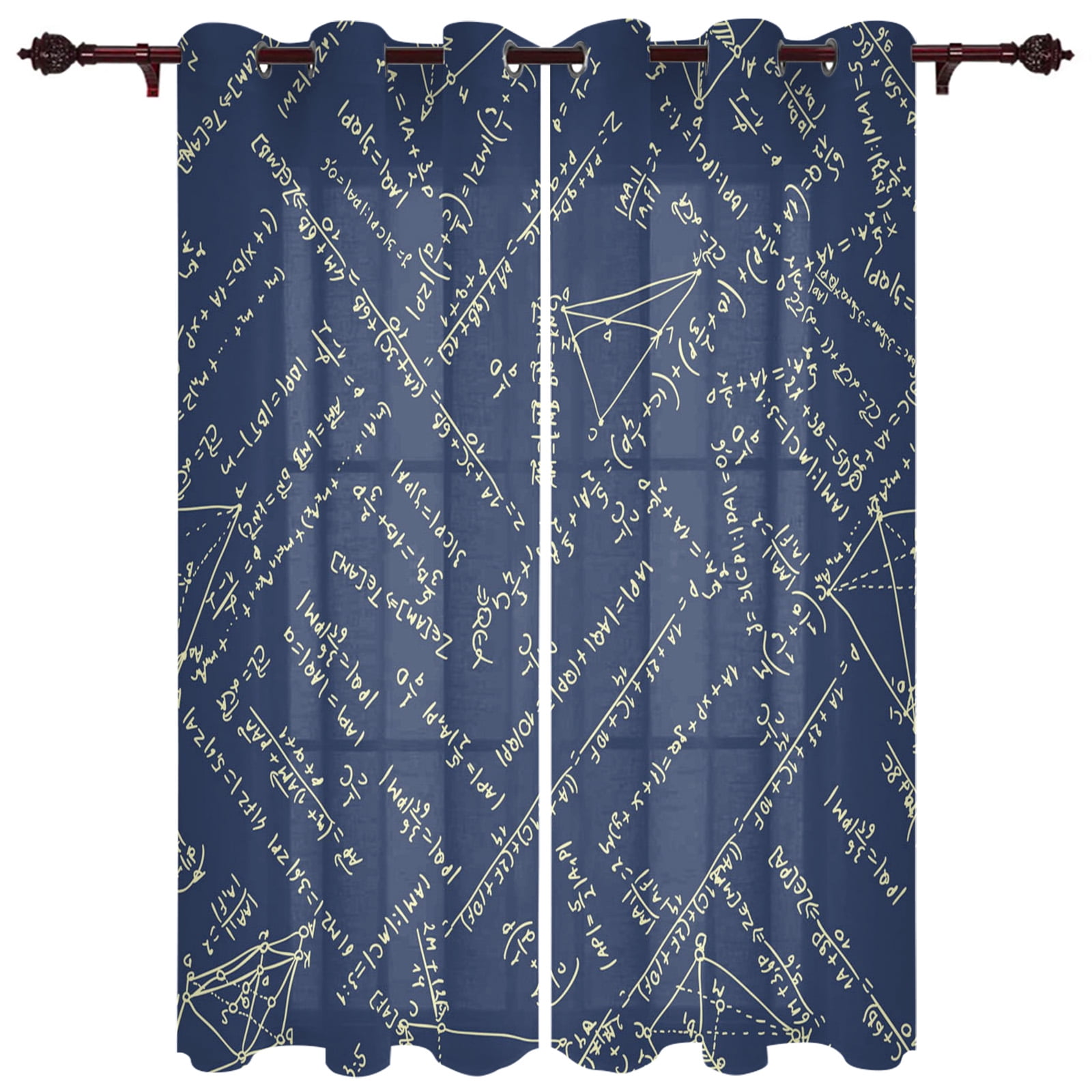 Mathematics Physics Formula Modern Window Curtains for Living Room ...
