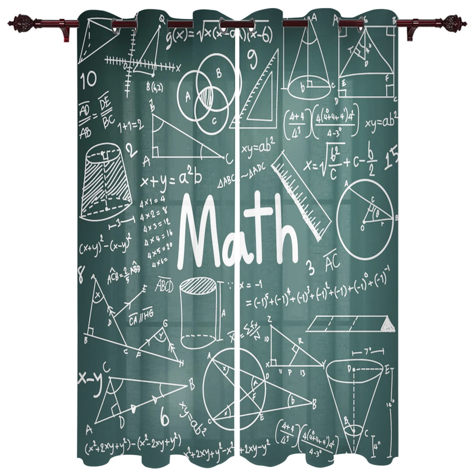 Mathematics Physics Formula Modern Window Curtains for Living Room ...