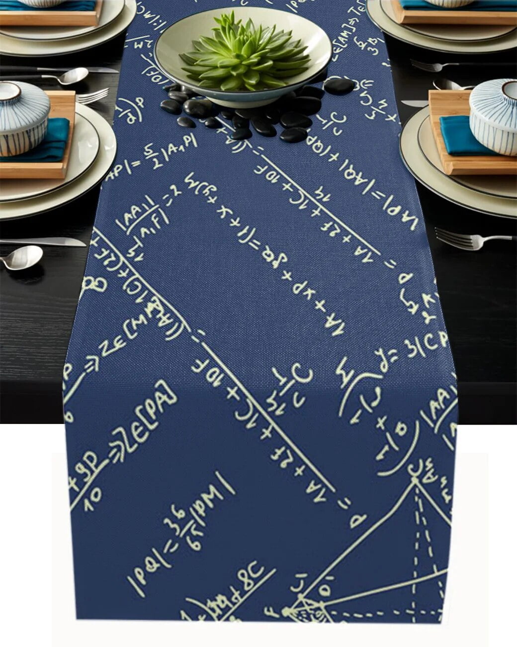 Mathematics Physics Formula Table Runner Modern Tablecloths Home ...