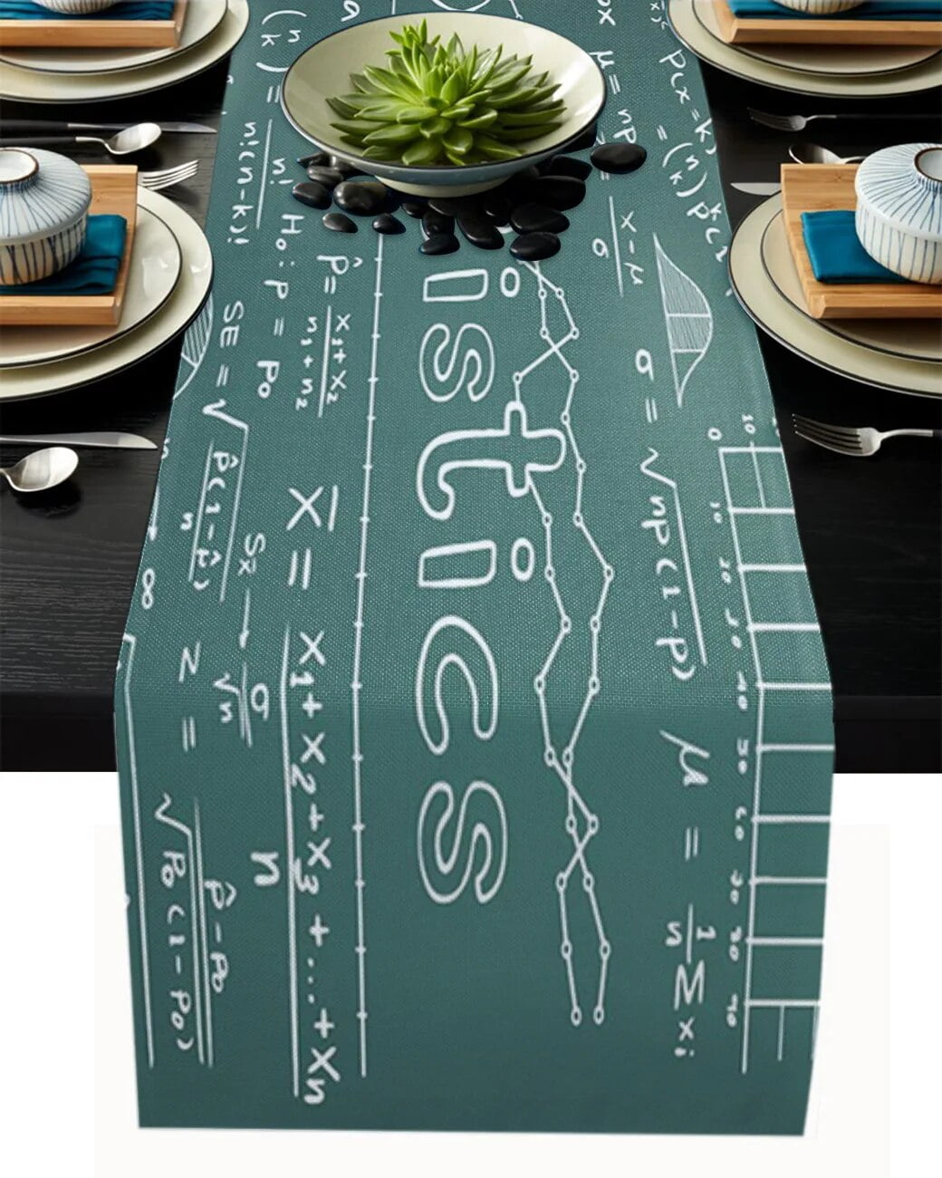 Mathematics Physics Formula Table Runner Modern Tablecloths Home ...