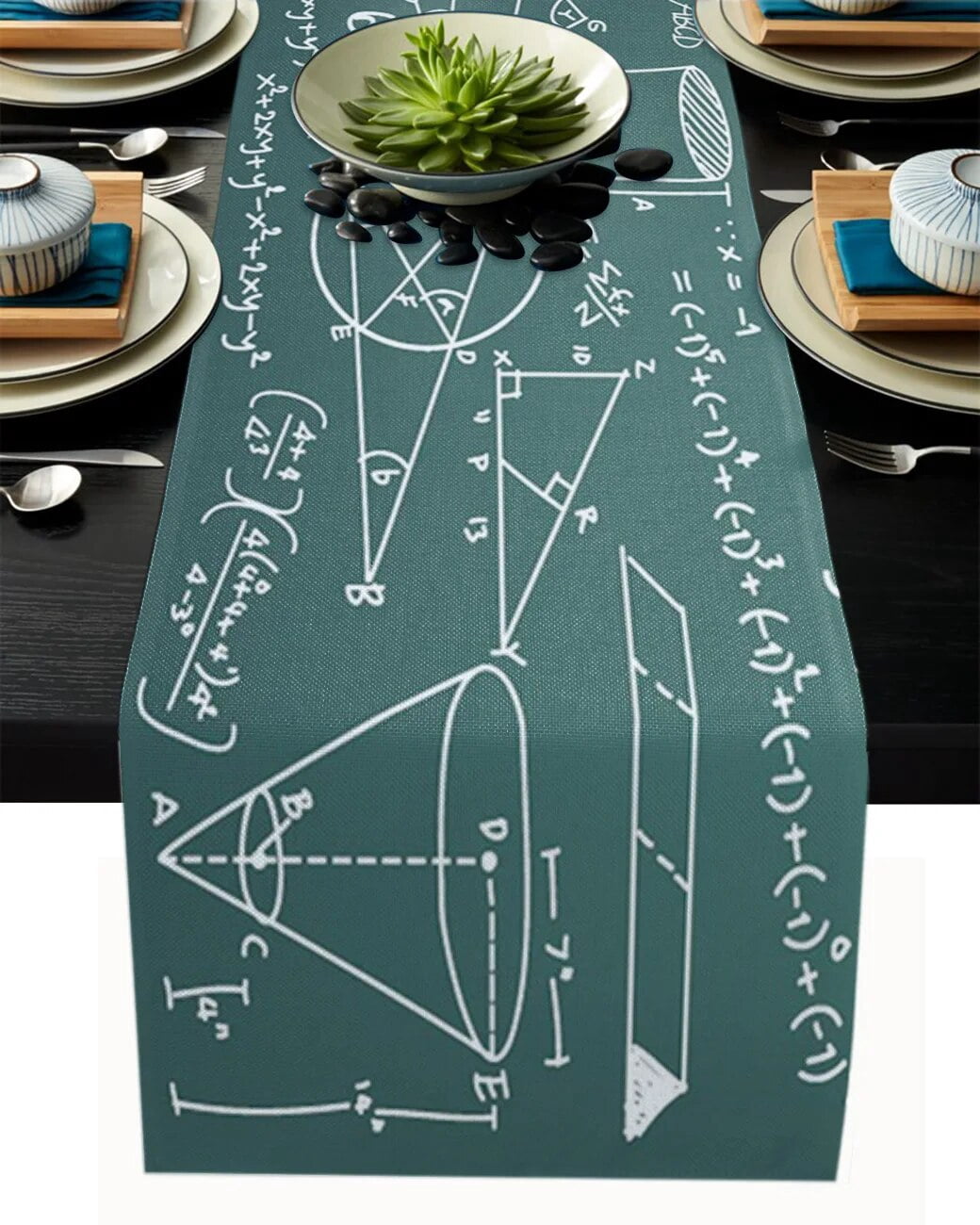 Mathematics Physics Formula Table Runner Modern Tablecloths Home ...