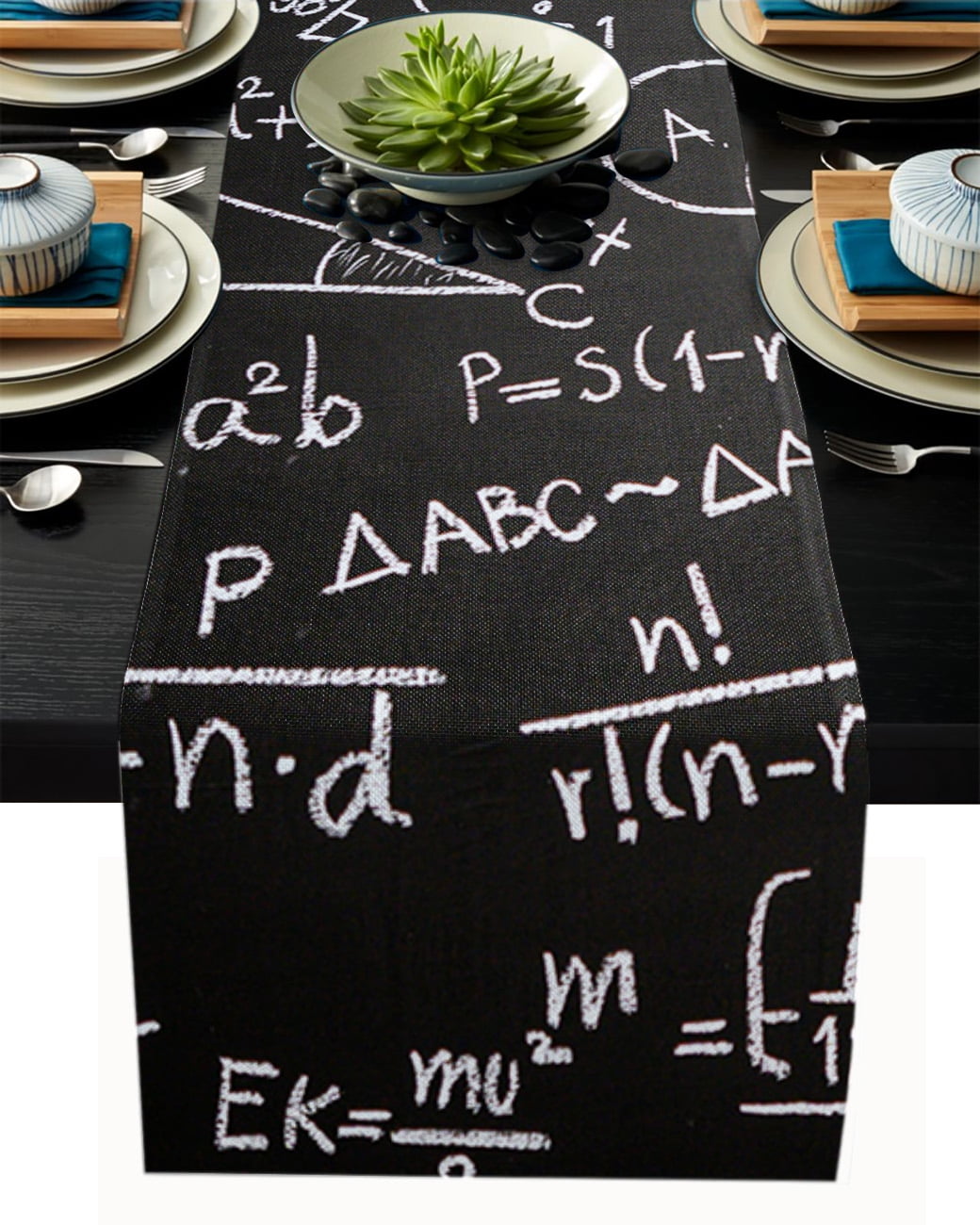 Mathematics Physics Formula Table Runner Modern Tablecloths Home ...