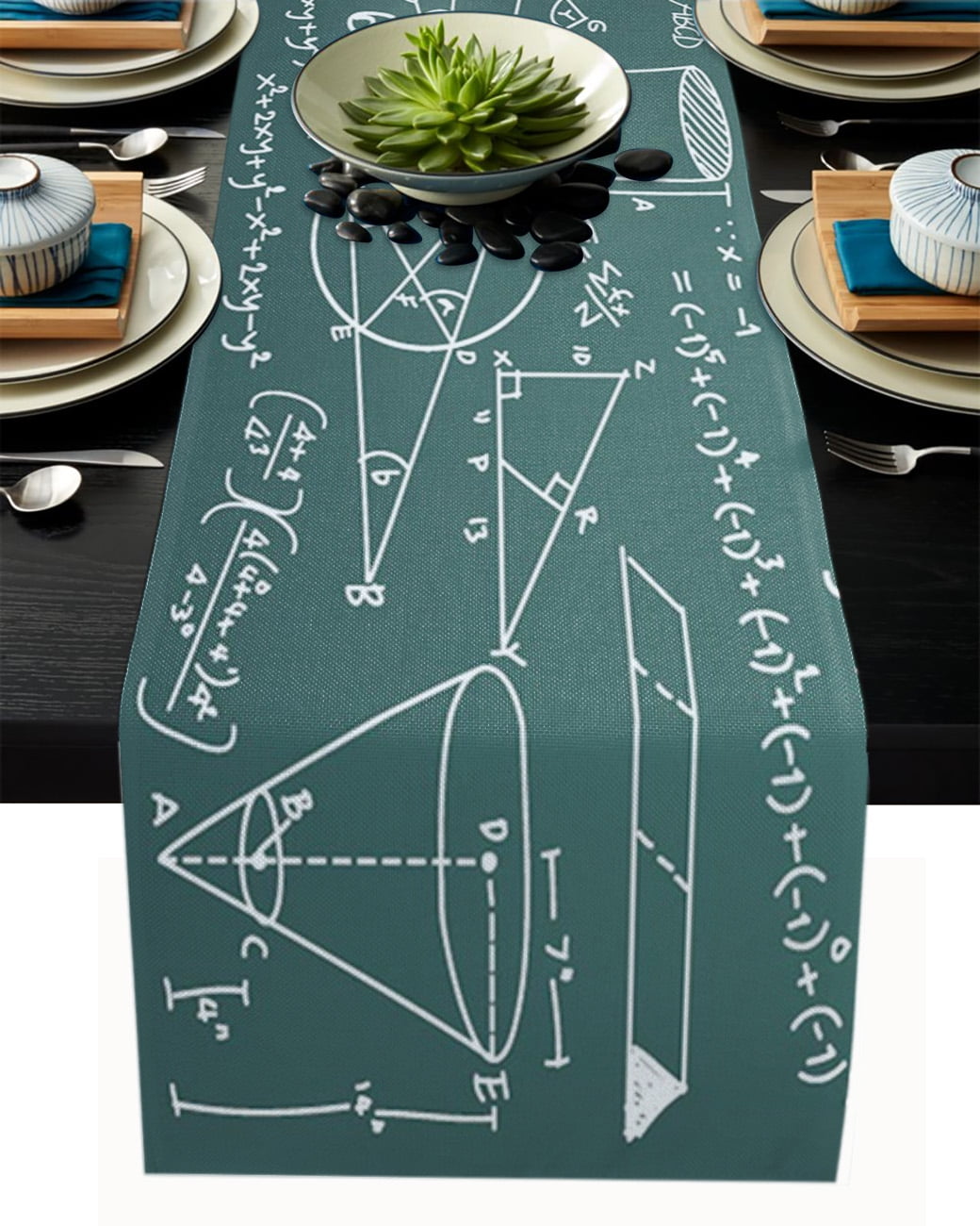 Mathematics Physics Formula Table Runner Modern Tablecloths Home ...