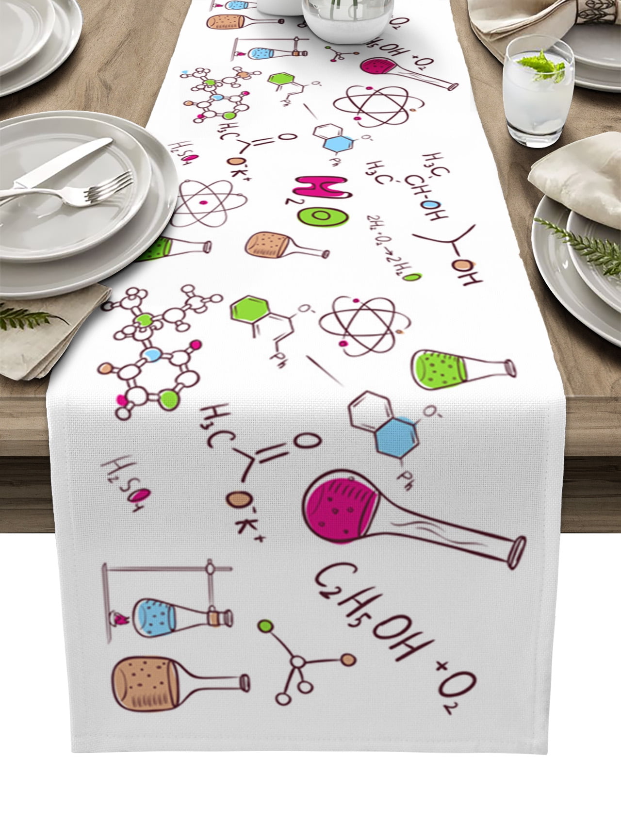 Mathematics Physics Formula Table Runner Modern Tablecloths Home ...
