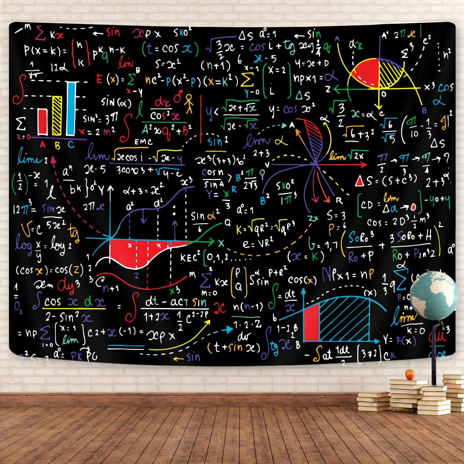 Mathematics Tapestry, Math Formulas and Theories Chart Coordinate ...