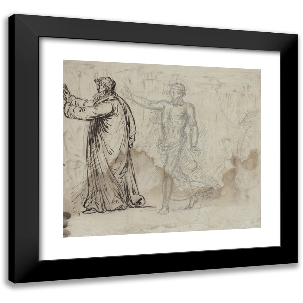 Mather Brown 16x15 Black Modern Framed Museum Art Print Titled - Three ...