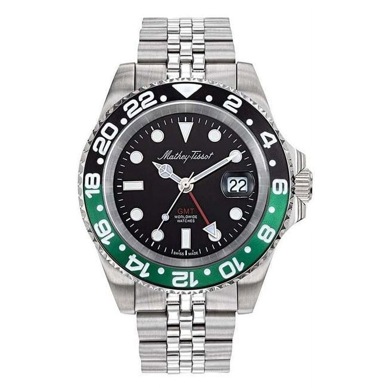 Mathey-Tissot H903ANV.-.MT 42 x 10 mm Rolly Mathy Vintage GMT Stainless ...