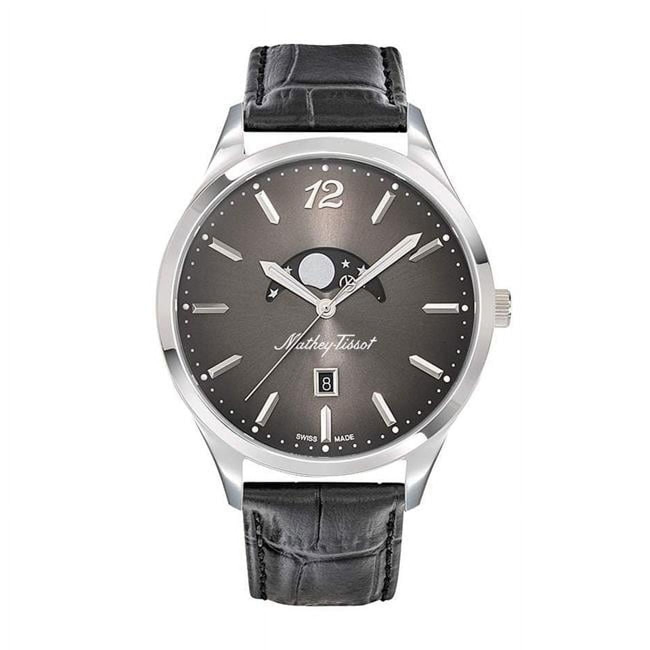 Mathey-Tissot Urban Moon Quartz Moon Phase Black Dial Men's Watch ...