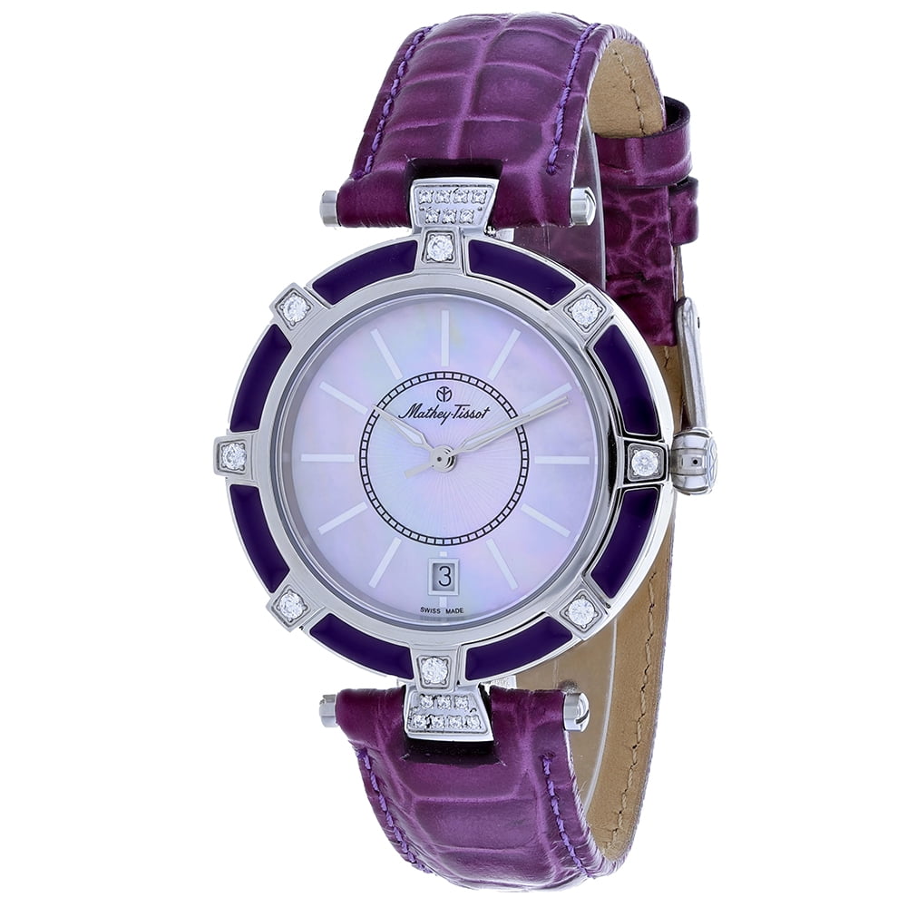 Mathey Tissot Women's Classic Purple Dial Watch - D6001ALV - Walmart.com
