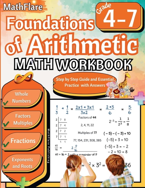 Mathflare Workbooks Foundations of Arithmetic Math Workbook 4th and 7th ...