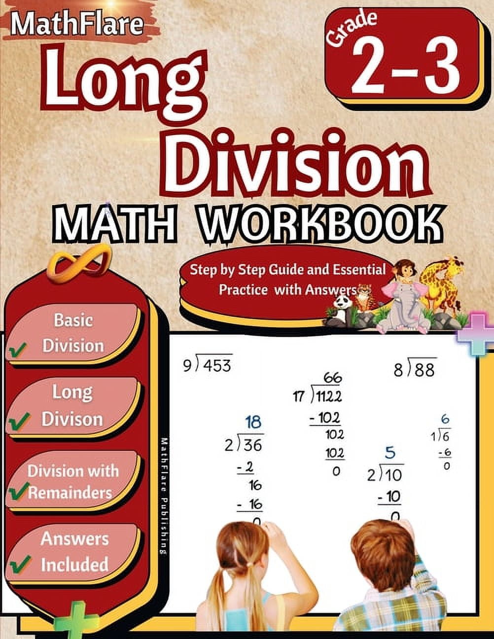 Mathflare Workbooks Long Division Math Workbook 2nd and 3rd Grade ...
