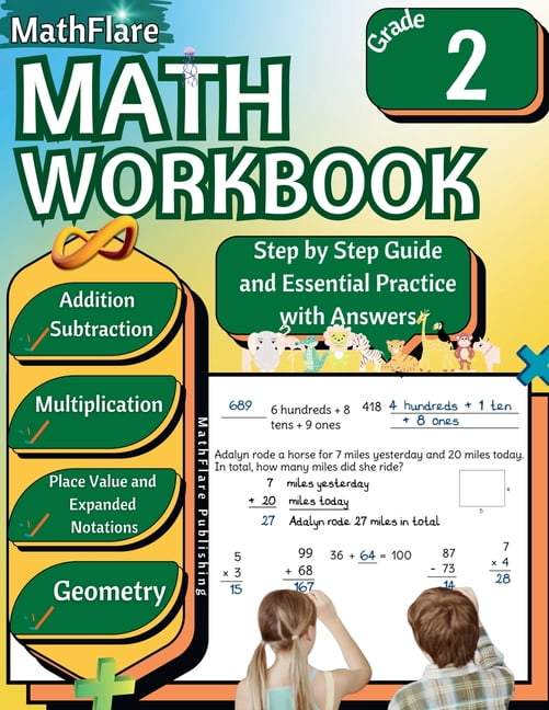Mathflare Workbooks MathFlare - Math Workbook 2nd Grade: Math Workbook ...