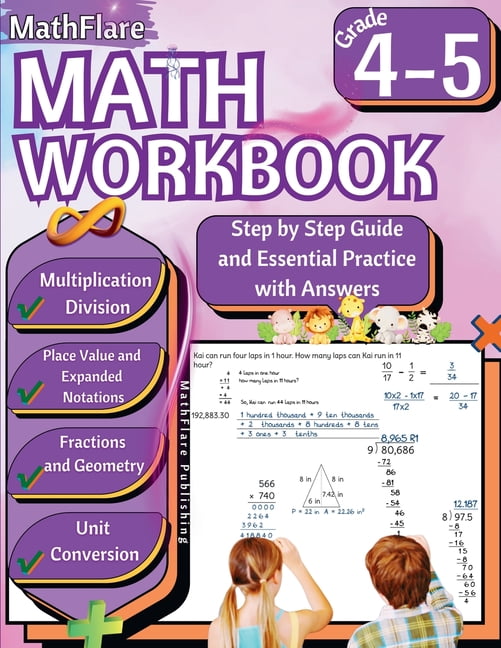 Mathflare Workbooks MathFlare - Math Workbook 4th and 5th Grade: Math ...