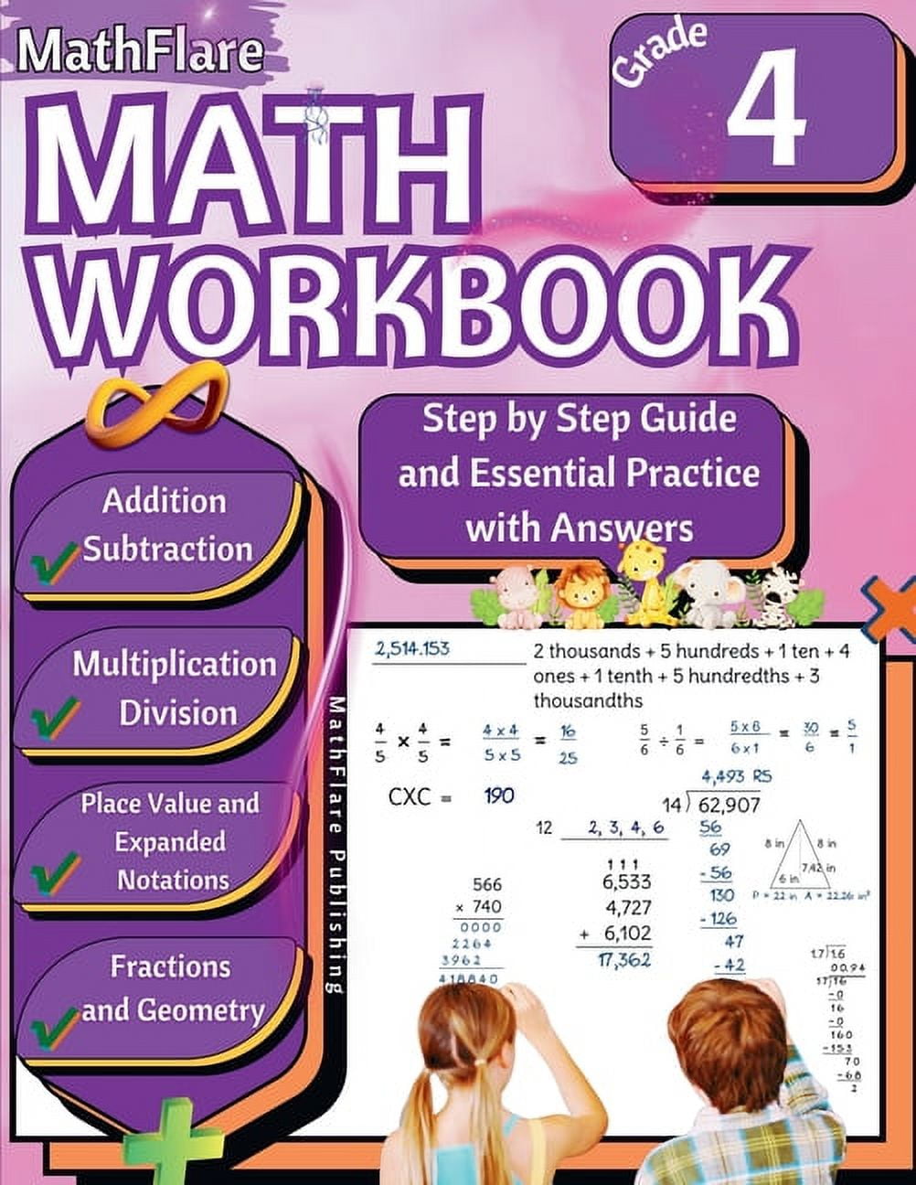 Mathflare Workbooks MathFlare - Math Workbook 4th Grade: Math Workbook ...
