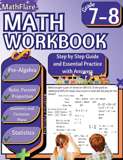 Mathflare Workbooks MathFlare - Math Workbook 7th and 8th Grade: Math ...