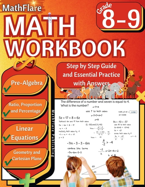 Mathflare Workbooks MathFlare - Math Workbook 8th and 9th Grade: Math ...