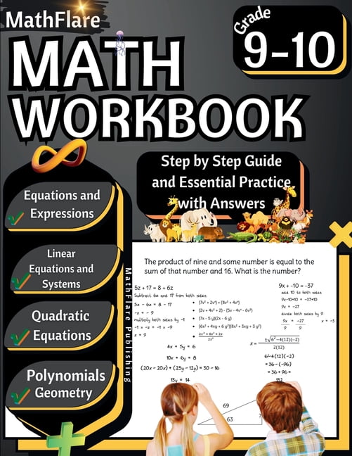 Mathflare Workbooks MathFlare - Math Workbook 9th and 10th Grade: Math ...