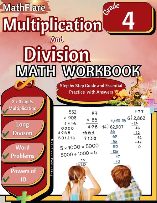 Mathflare Workbooks Multiplication and Division Math Workbook 4th Grade ...