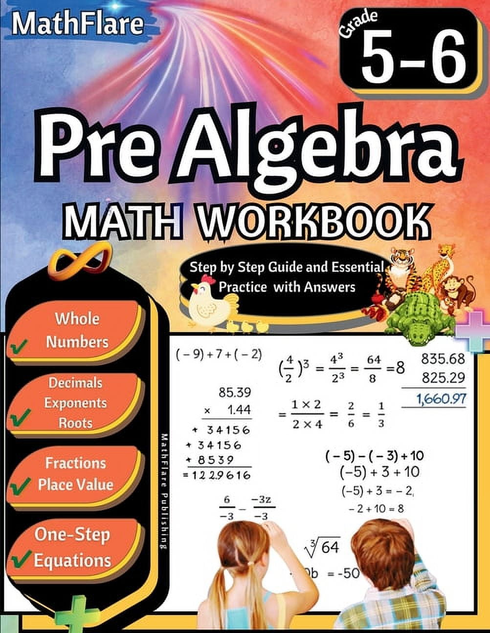 Mathflare Workbooks Pre Algebra Workbook 5th and 6th Grade: Pre Algebra ...