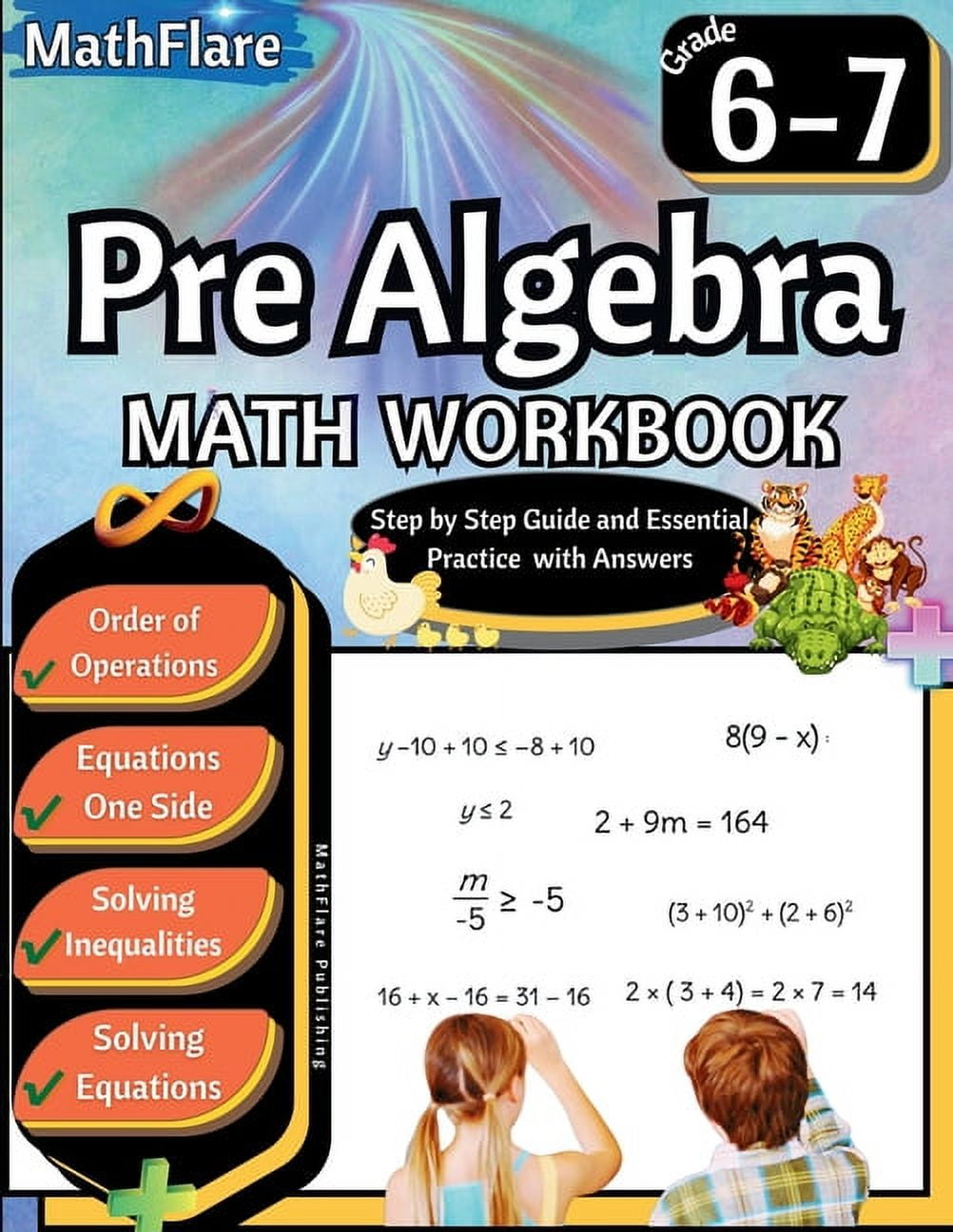 Mathflare Workbooks Pre Algebra Workbook 6th and 7th Grade: Pre Algebra ...