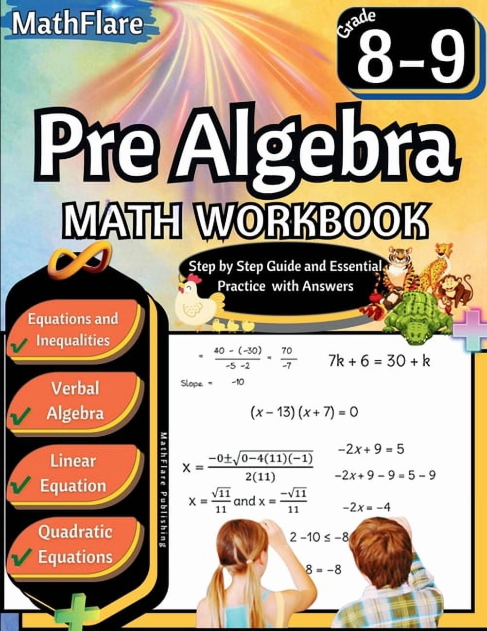 Customer reviews for Mathflare Workbooks Pre Algebra Workbook 8th and ...