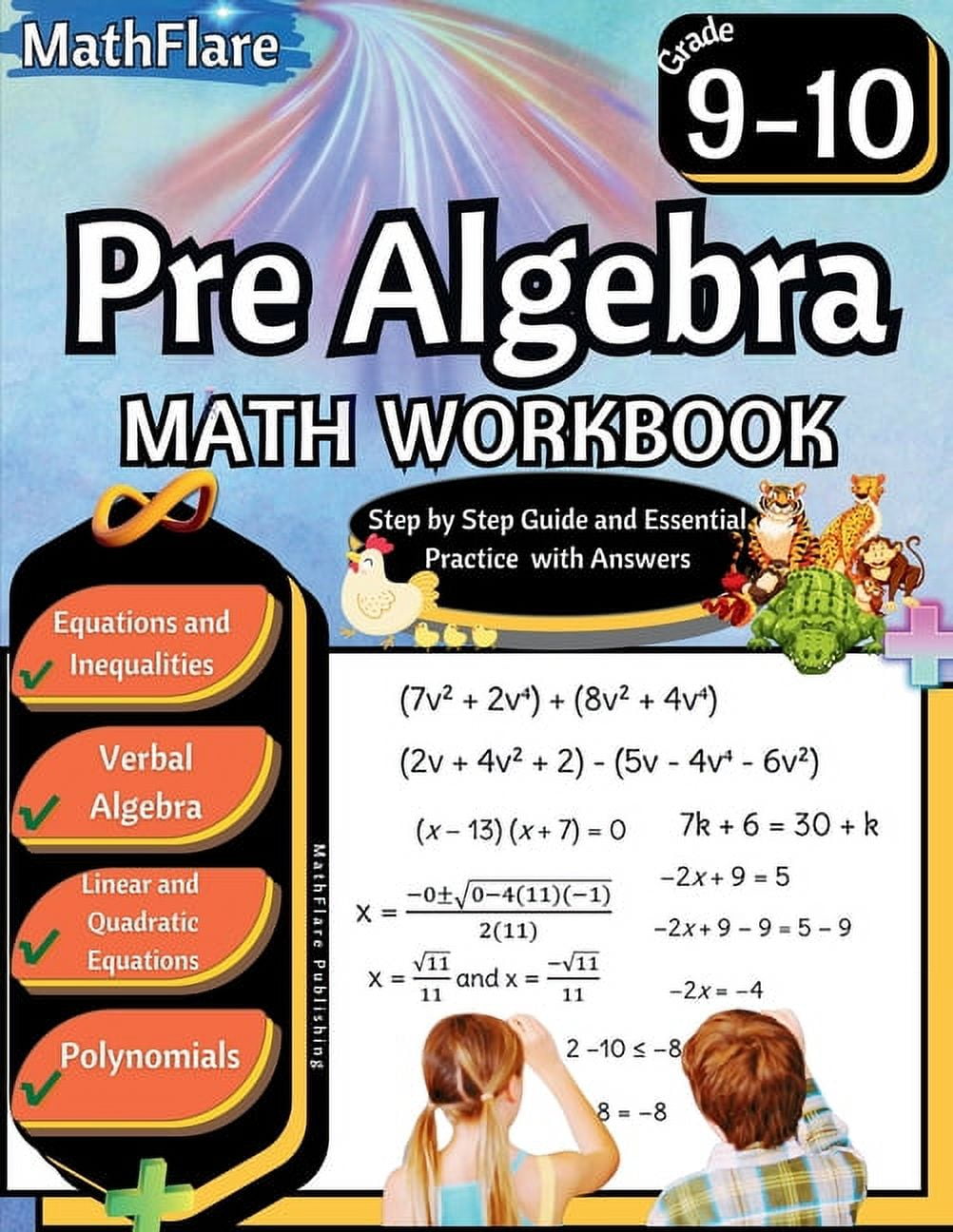 Mathflare Workbooks Pre Algebra Workbook 9th and 10th Grade: Pre ...