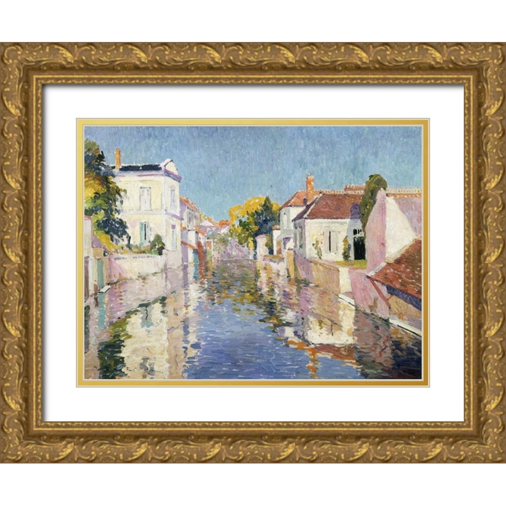 Mathieu, Paul 32x25 Gold Ornate Wood Framed with Double Matting Museum ...