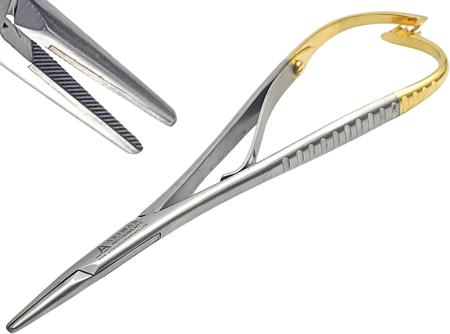 Mathieu Pliers 5.5" Needle Holder with Tungsten Carbide Tips by Artman ...