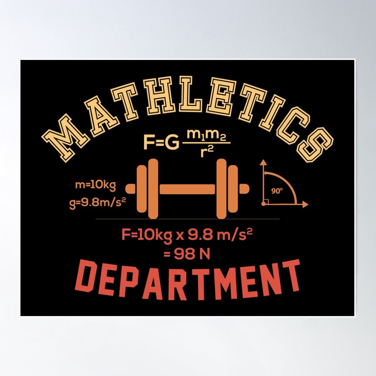 Mathletics Department Humor Poster Wall Art, Modern Wall Decor For ...