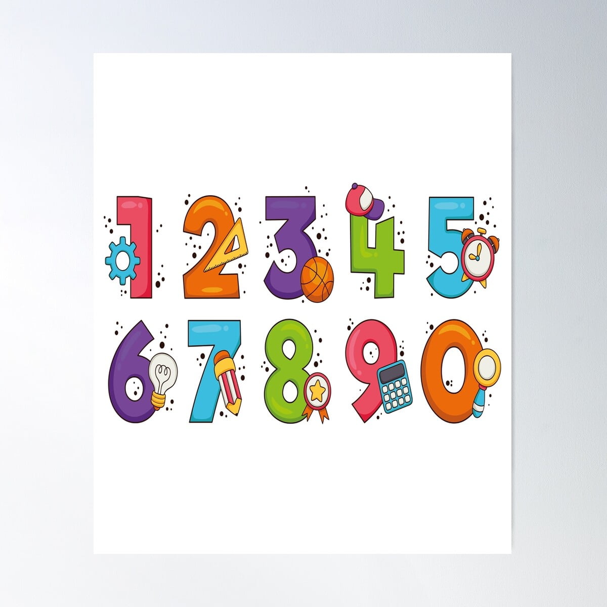 Maths Day Costume Idea For Kids & Teacher Numbers Maths Poster Wall Art ...
