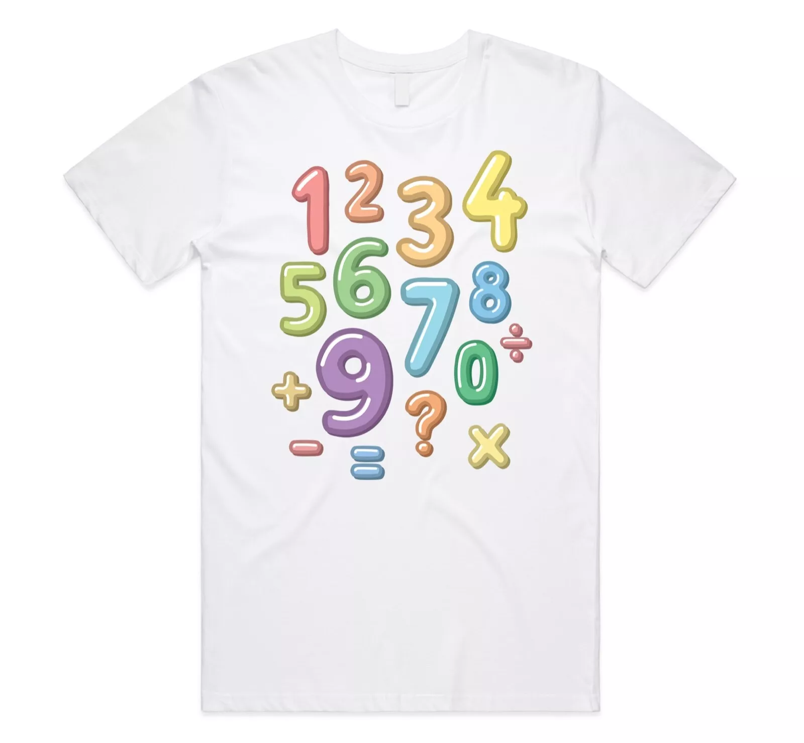 Maths Day T-shirt Tee Funny Number Symbols School Children's Kids Tee ...