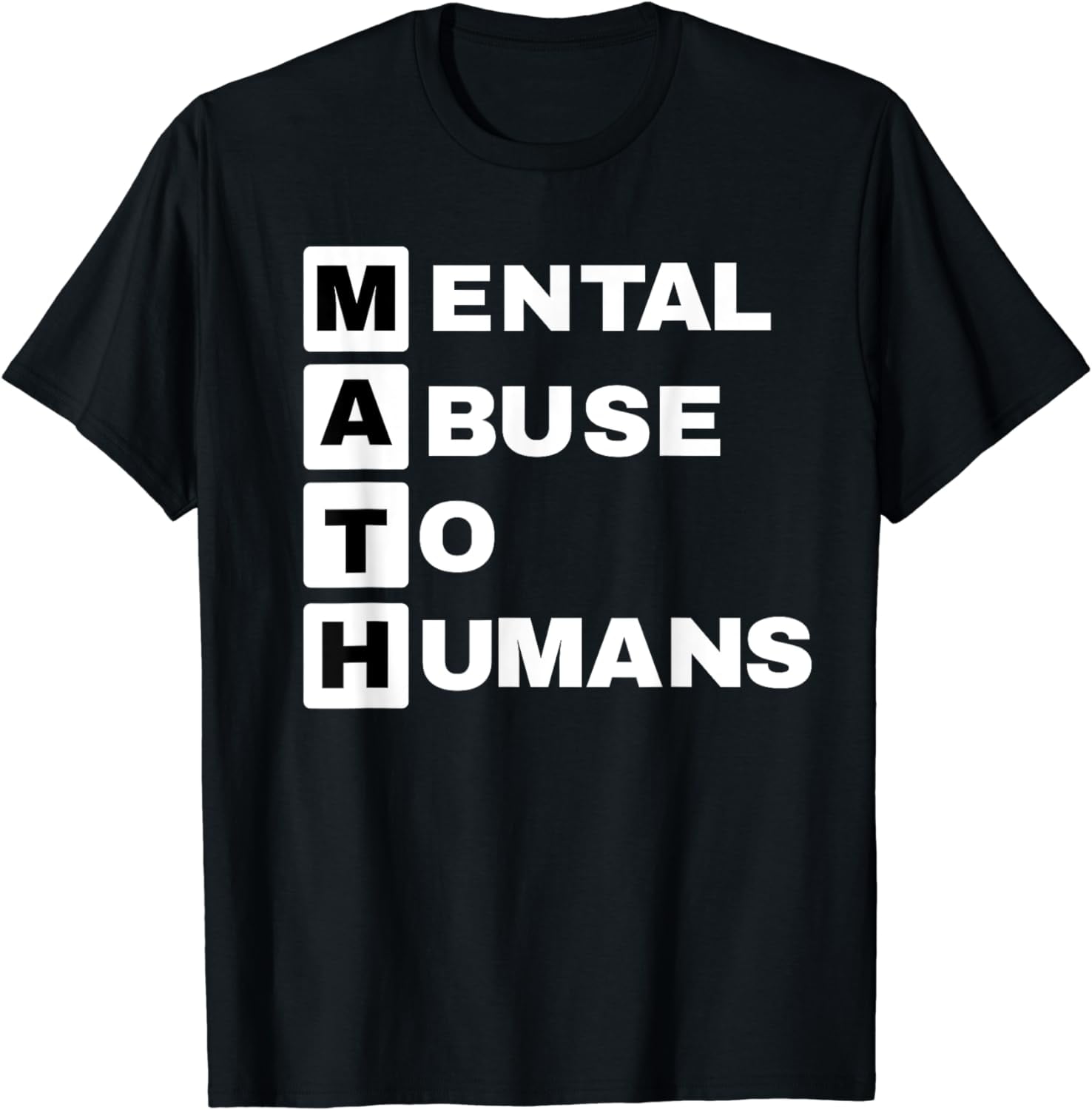 Maths Meme, Mental Abuse To Humans T-Shirt - Walmart.com