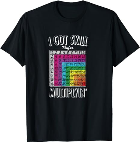 Maths Teacher Multiplication Table Skill T-Shirt - Walmart.com
