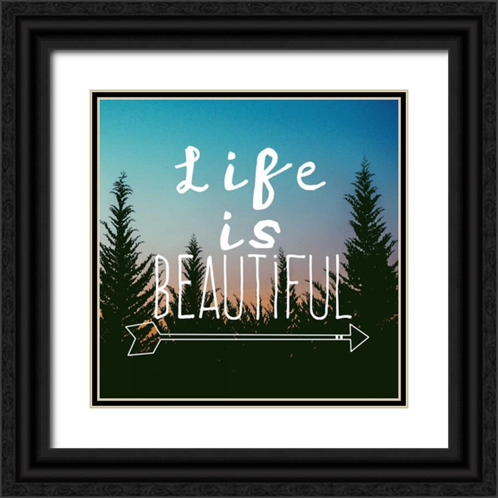 Matic,Jelena 12x12 Black Ornate Wood Framed with Double Matting Museum ...