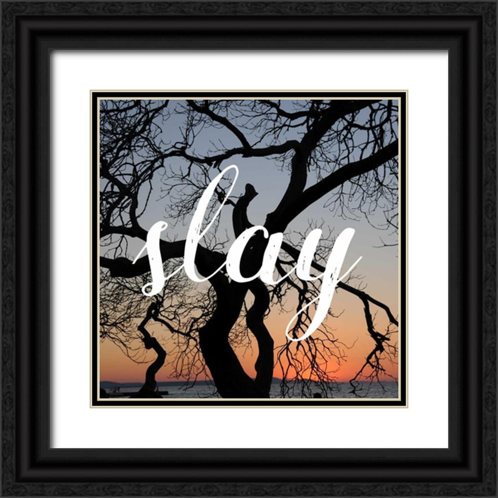 Matic,Jelena 20x20 Black Ornate Wood Framed with Double Matting Museum ...