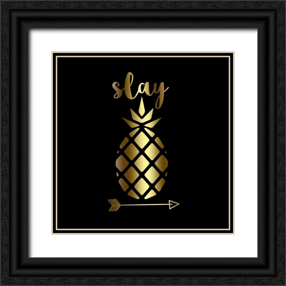 Matic,Jelena 26x26 Black Ornate Wood Framed with Double Matting Museum ...