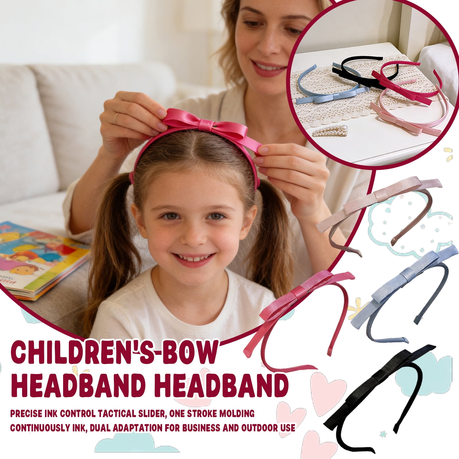 Matilda Style Headband Hot Pink Bow Hairband Alice Band Royal and ...